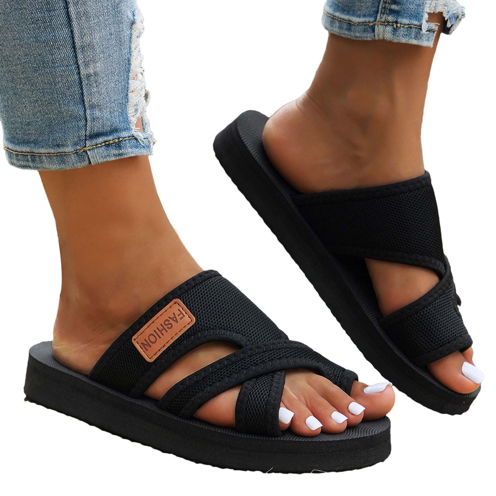 AKAFMK Women's Sandals and Slides,2024 Women's Hollow Mesh Slide ...