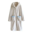 HEARTNICE Fuzzy Robes for Women, Long Plush Hooded Fluffy Warm ...