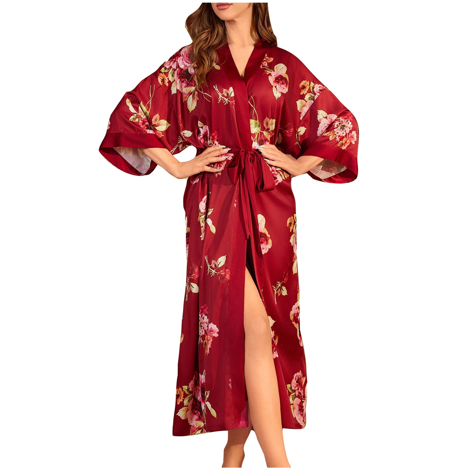 AKAFMK Womens Robes Clearance Sale,Silk Robes for Women,Women's Casual ...