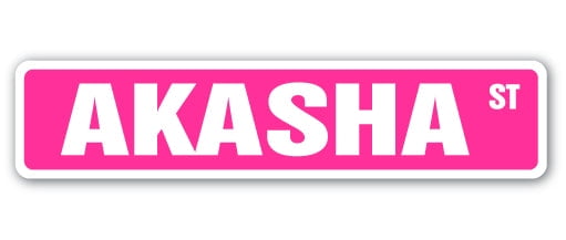 AKASHA Street Sign Childrens Name Room Sign | Indoor/Outdoor | 30" Wide ...