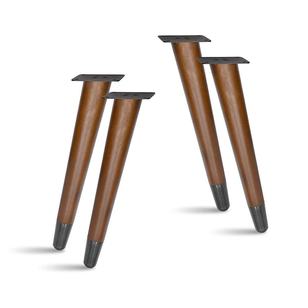 AKB Hardware 4 Pcs Retro Style Slant Wood Furniture Legs - Sofa, Bench ...