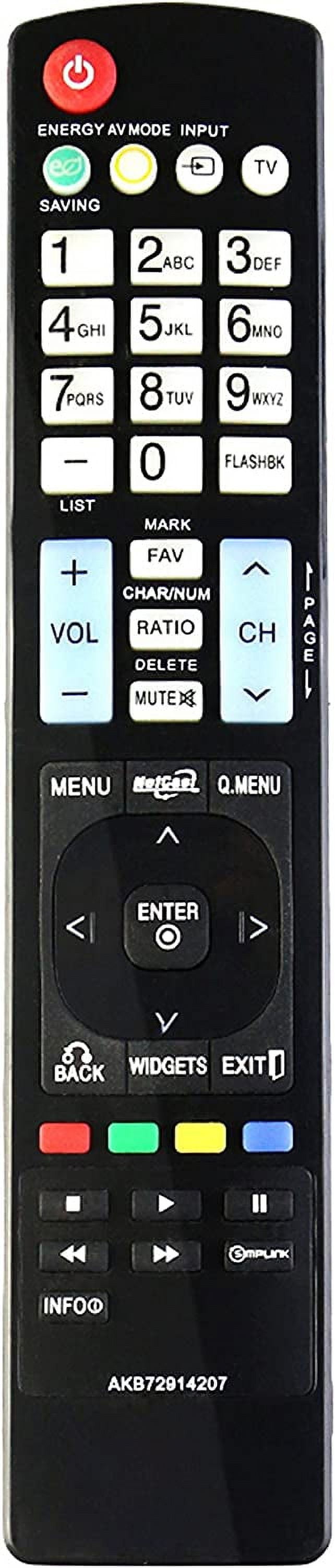 AKB72914207 Replacement Remote Control Compatible with LG TV 32LD550UB ...