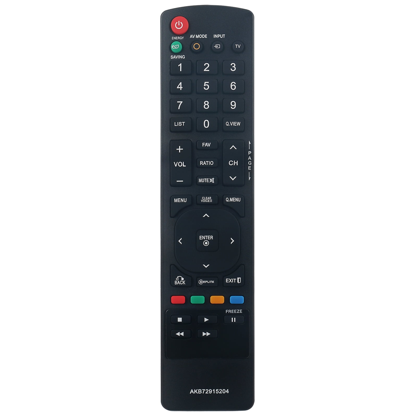 AKB72915204 Replaced Remote Control for LG TV 50PJ350 37LD465 32LE5300 ...