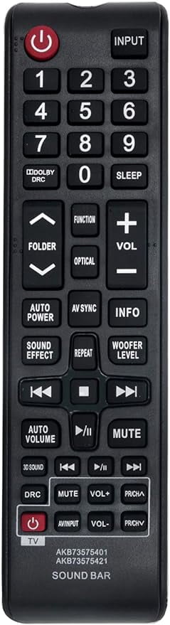 AKB73575421 Remote Control for LG Sound Bar NB3531 NB2530 NB3530 NB3531 ...