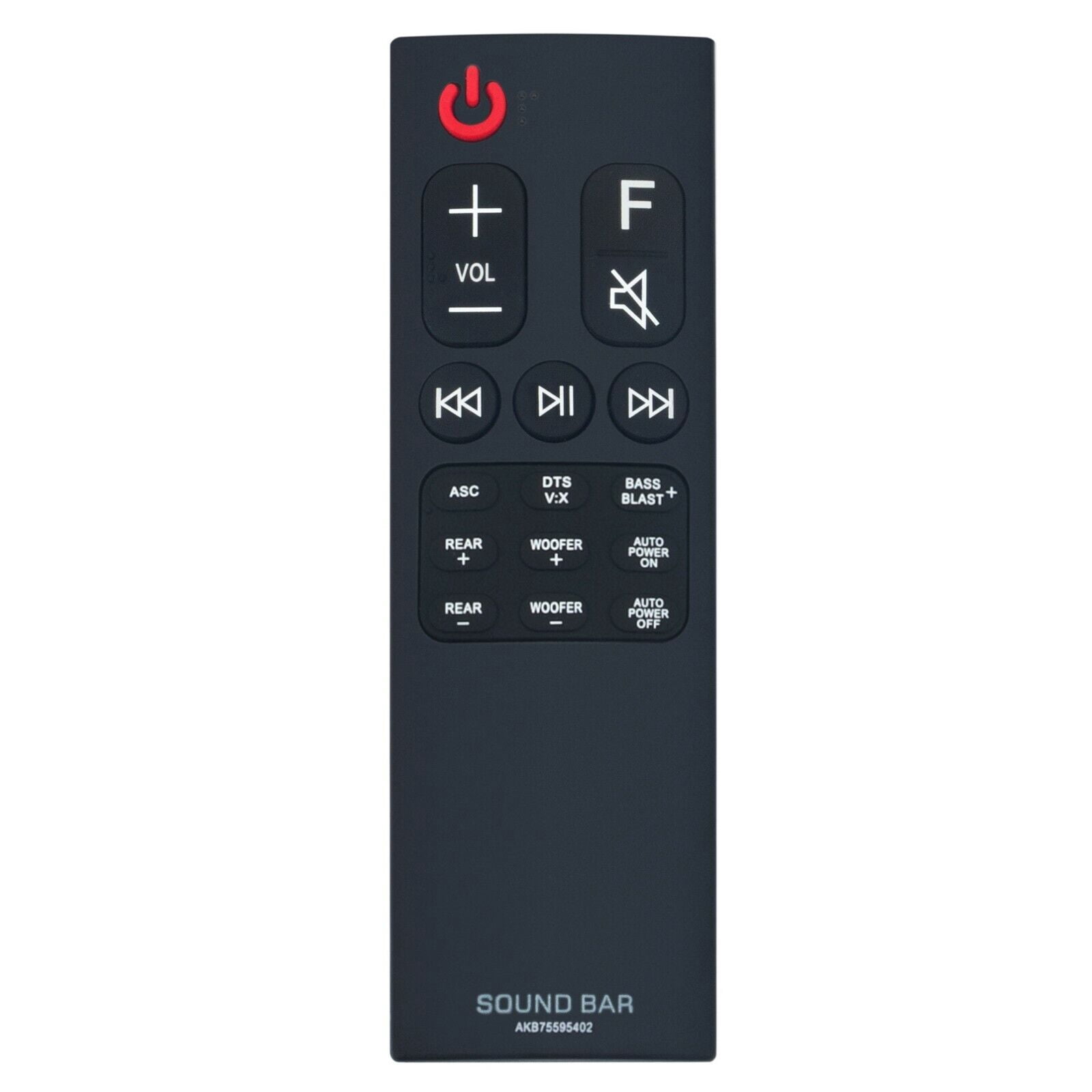 AKB75595402 Replace Soundbar Remote Control fit for LG Sound Bar ...