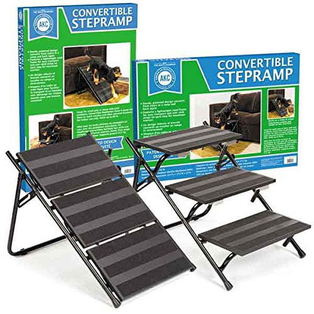 AKC Convertible Pet Steps & Ramp with Anti-Slip Strips – Lightweight ...