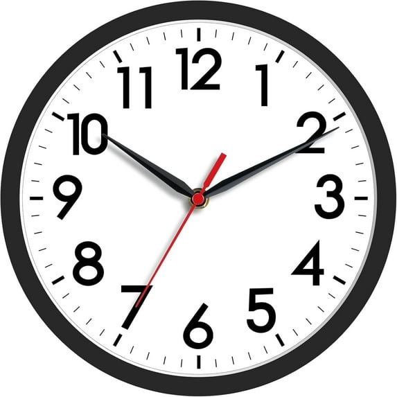 AKCISOT Wall Clock, Modern Small Wall Clocks Battery Operated 8 Inch ...