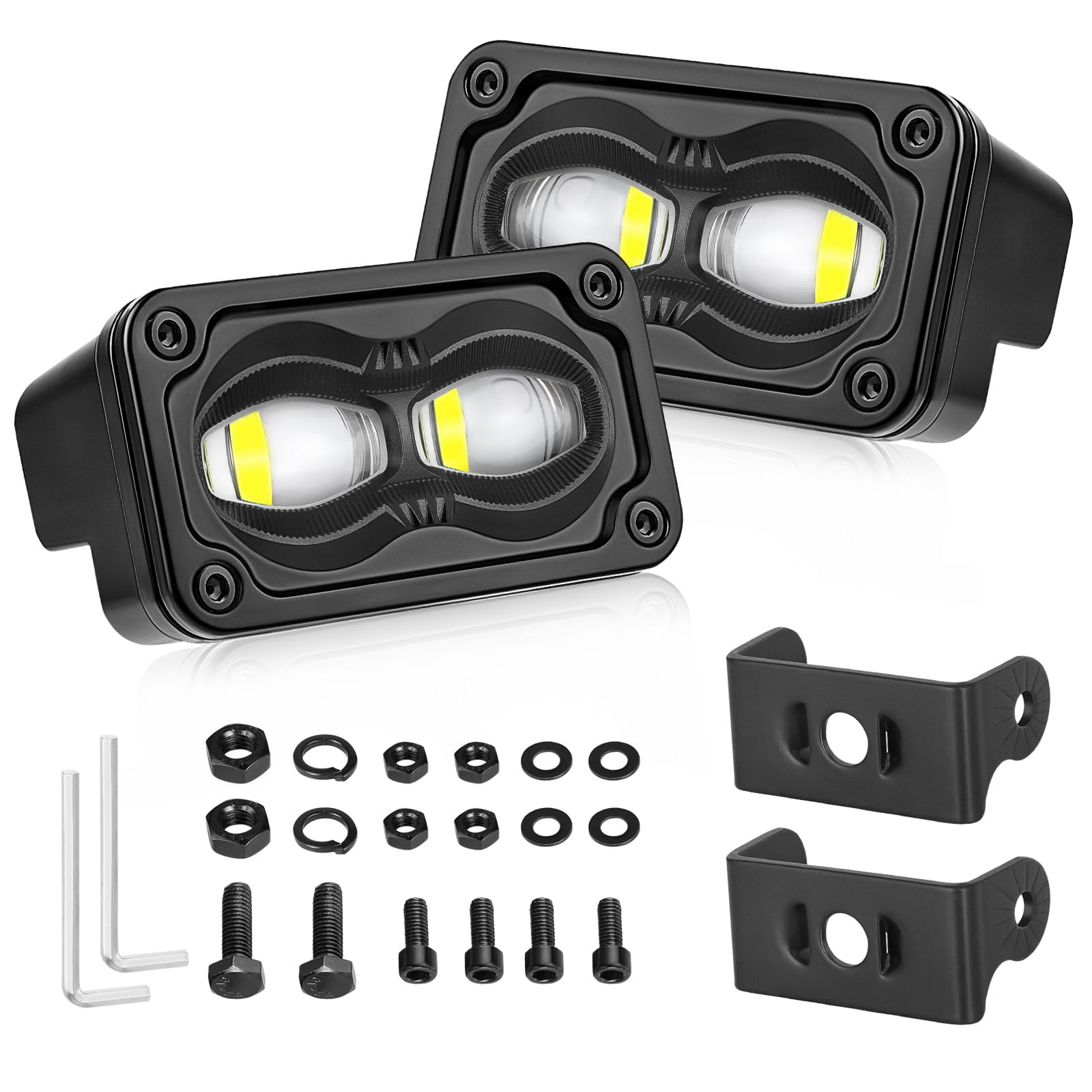 AKD Part 3 Inch KEF16 SAE LED Fog 40W DOT Approved Mini LED Light Pods ...