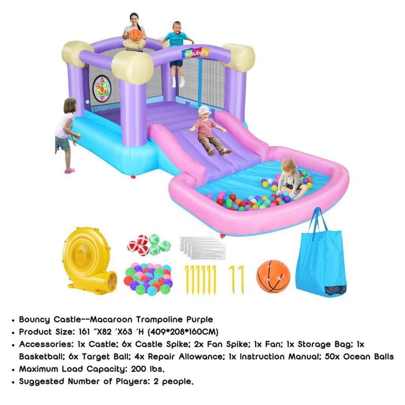 AKEYDIY Colorful Bounce House with Ball Pit, Inflatable Bouncy House ...