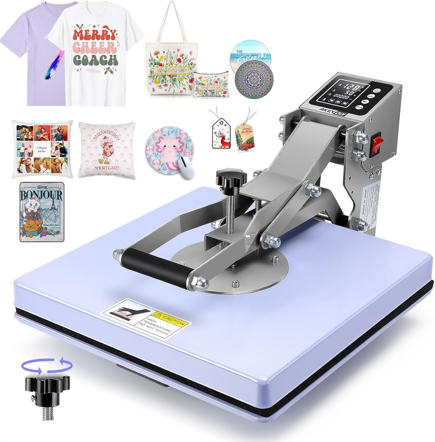 AKEYDIY Heat Press 15x15 Slide Out Drawer Digital Shirt Press Fast ...