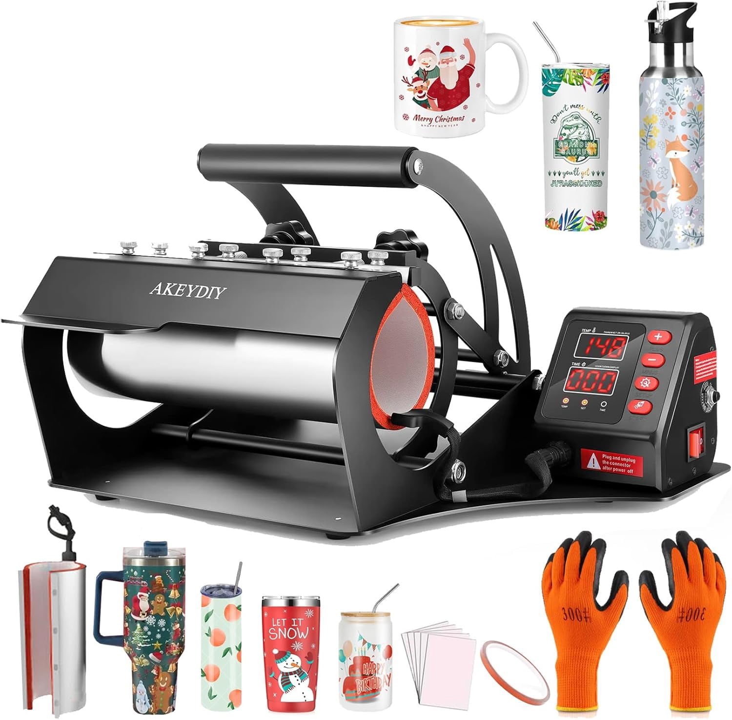 AKEYDIY Tumbler Heat Press 30oz 20oz 16oz Sublimation Tumblers Press ...