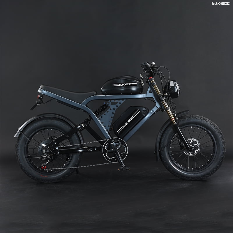 AKEZ Electric Bike for Adults, 48V-52V, 41AH,55AH Battery, 20" Fat Tire Dirt Bike, Retro E-Bike ...