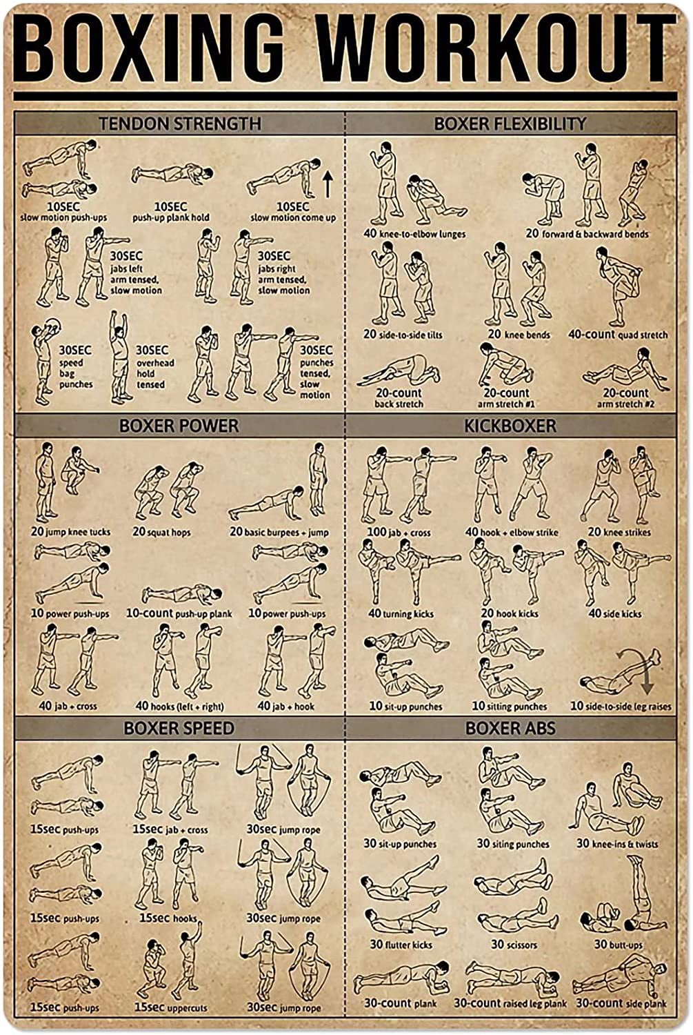 AKFOMEE Boxing Knowledge 500 Pieces Jigsaw Puzzle Educational Games for ...