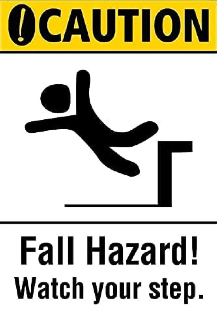 AKFOMEE Caution Fall Hazard! Watch Your Step Hazard 500 Pieces Jigsaw ...