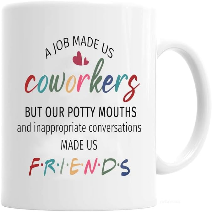 AKFOMEE Coworker Mug 11oz Job Made Us Coworker Coffee Mug Cup Goodbye ...