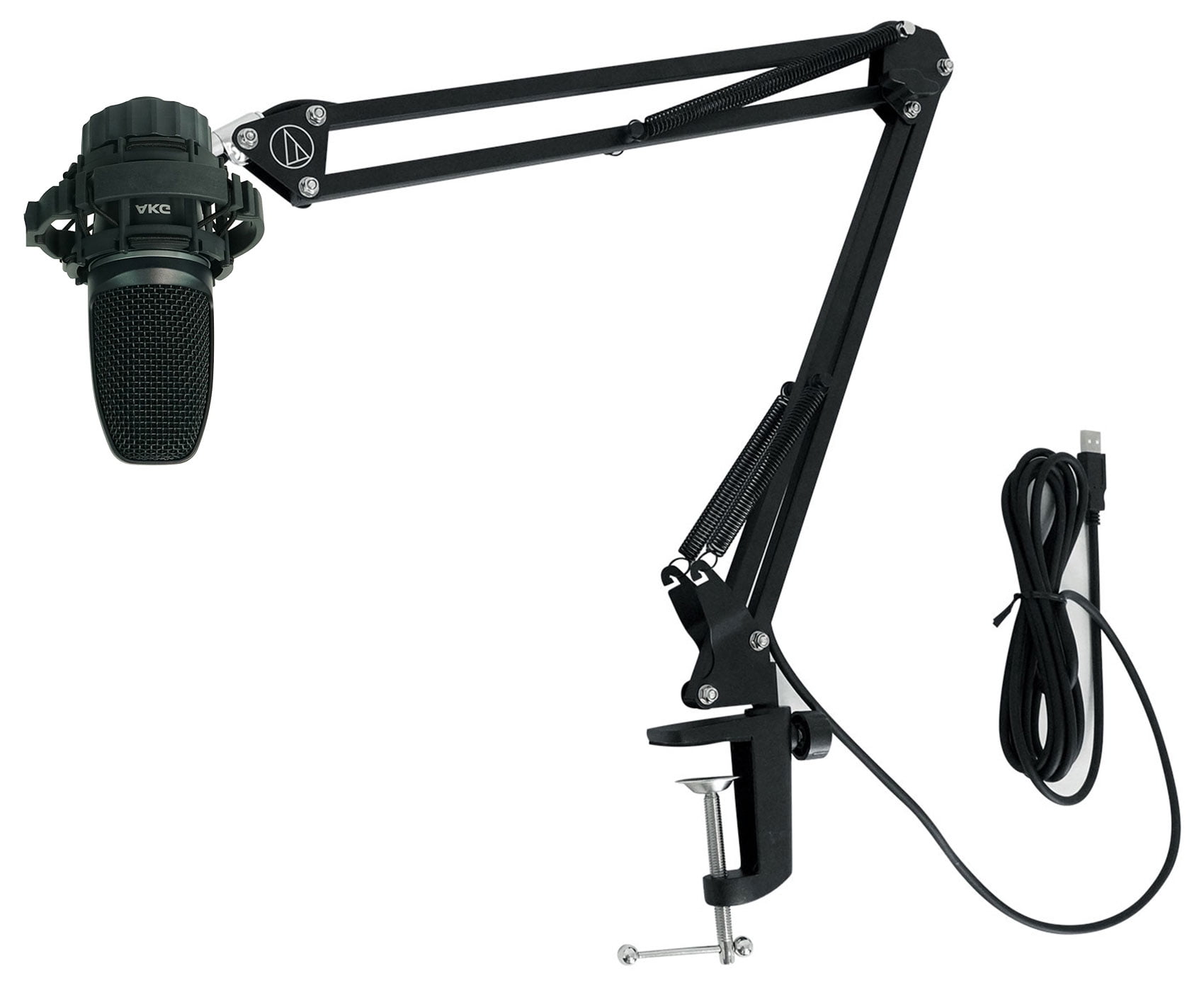 AKG C3000 Studio Recording Condenser Microphone Mic+Audio Technica Boom ...