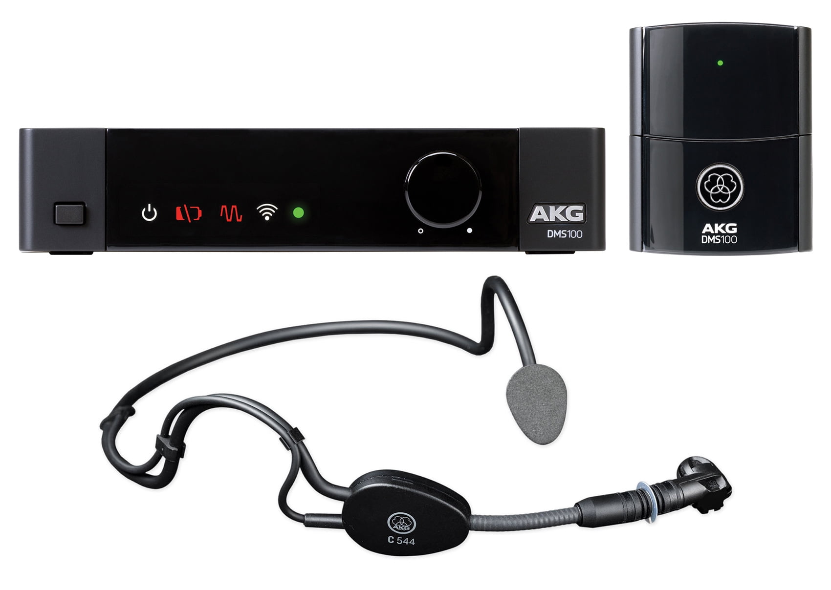 AKG C544 L Sports Fitness Headset Microphone Mic+Bodypack For Yoga Spin ...