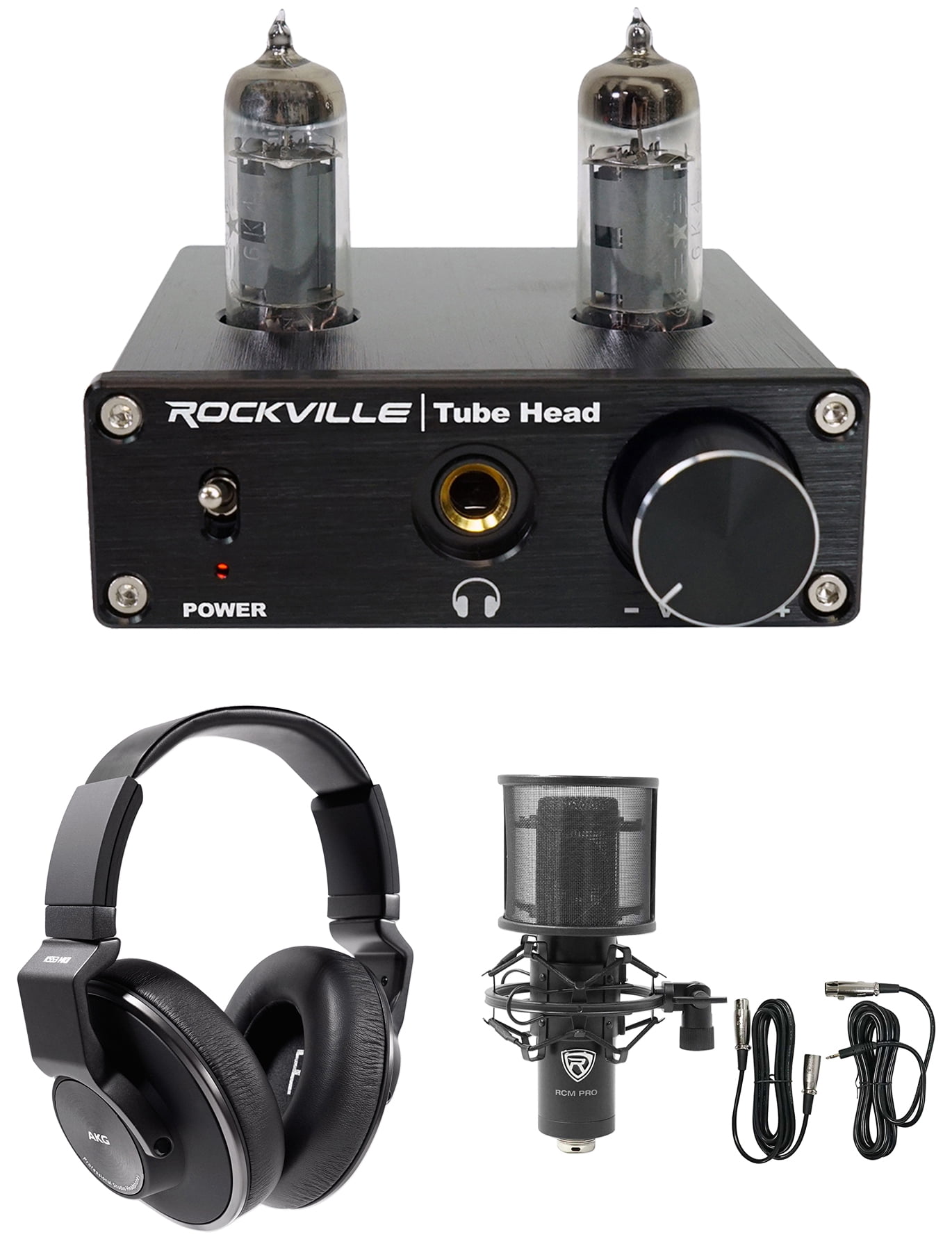 AKG K553 MK2 MKII Closed Back Studio Headphones+Tube Headphone Amp ...