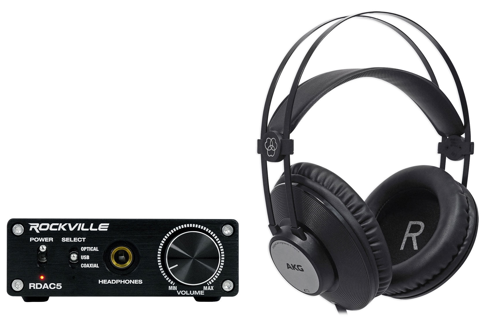 AKG K72 Studio Recording Headphones w/ 40MM Drivers+DAC Headphone Amp ...