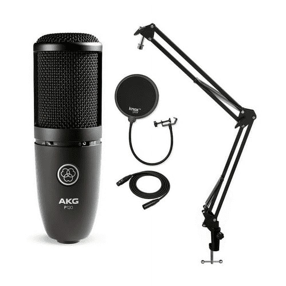 AKG P120 High Performance Recording Microphone with Pop Filter & Boom ...
