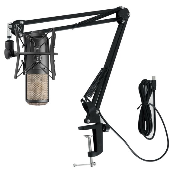 AKG P220 Studio Condenser Microphone Recording Mic+Audio Technica Boom ...