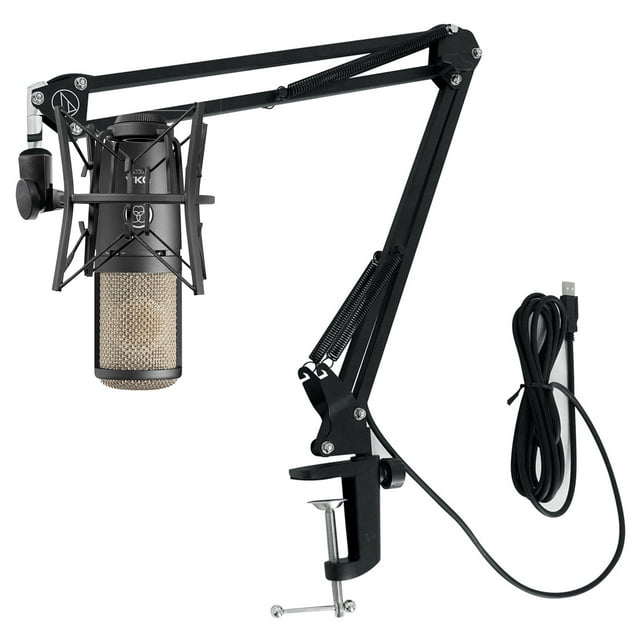 AKG P220 Studio Condenser Microphone Recording Mic+Audio Technica Boom ...