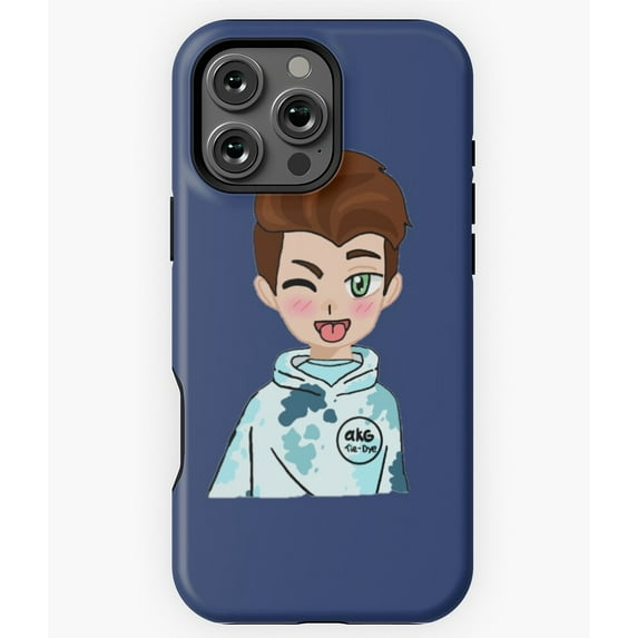 AKG Tie Dye Smirk Funny YouTuber Art Phone Case for iPhone 16 15 14 13 ...