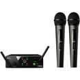 AKG WMS40 Mini Dual Vocal Set Wireless Microphone System, Dynamic ...