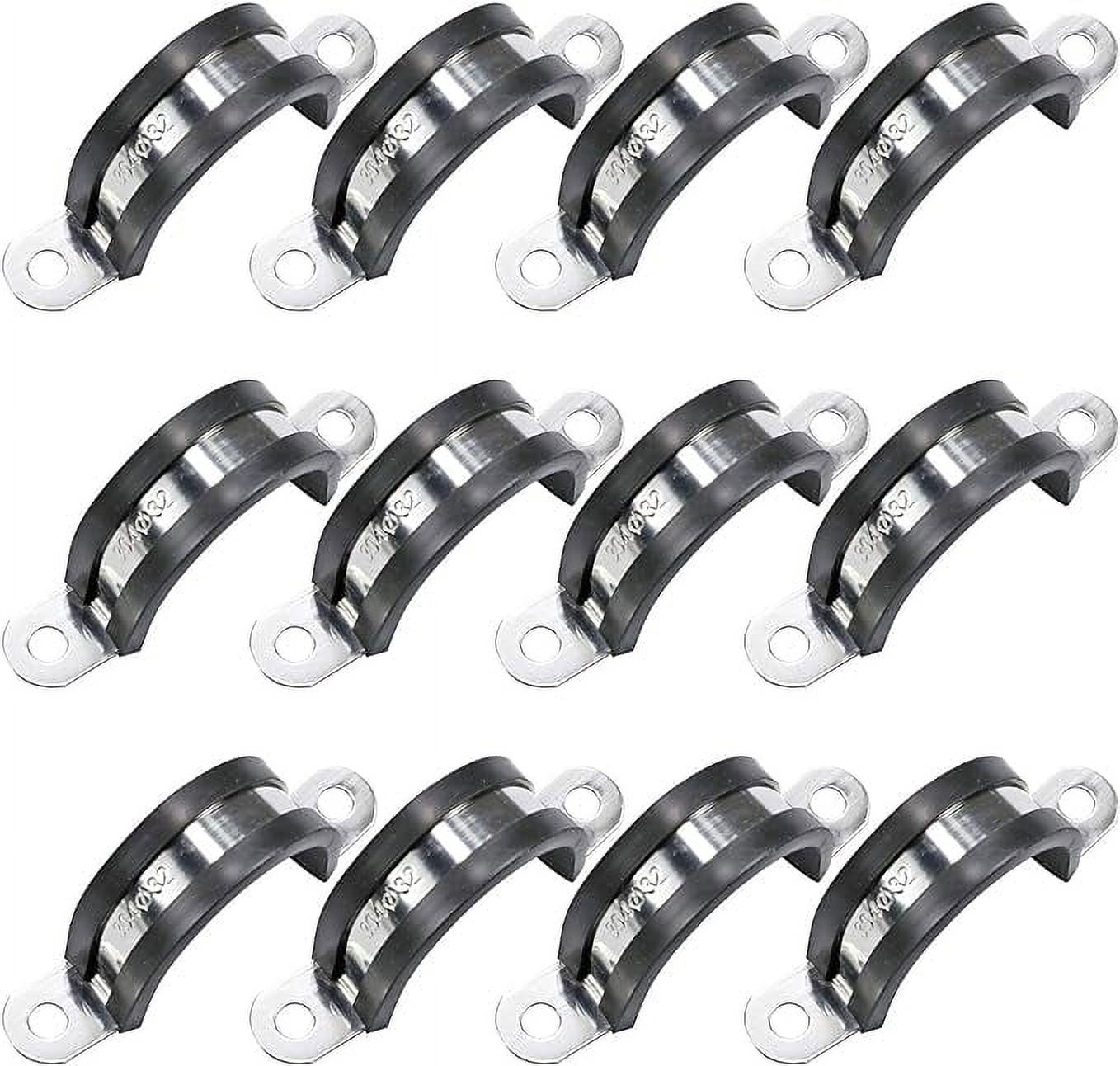 AKIHISA 12 Pcs 32mm Rubber Pipe Strap 304 stainless steel Rubber ...