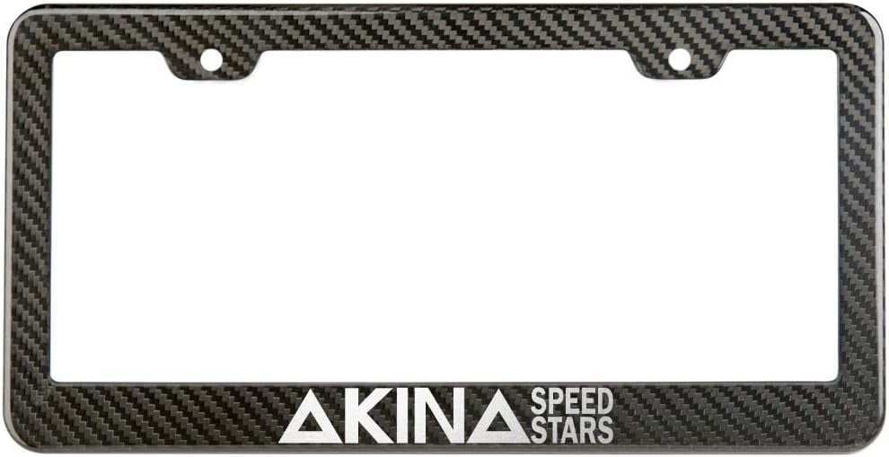 AKINA Speed Stars Kanji FUKIWARA License Plate Frame Carbon Fiber Look ...