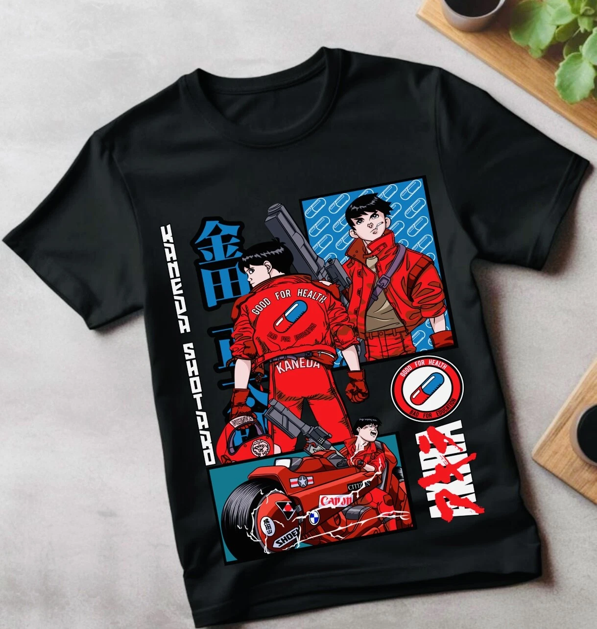 AKIRA T-Shirt Manga Anime Kaneda Tetsuo Katsuhiro Otomo Neo Tokyo Tee ...