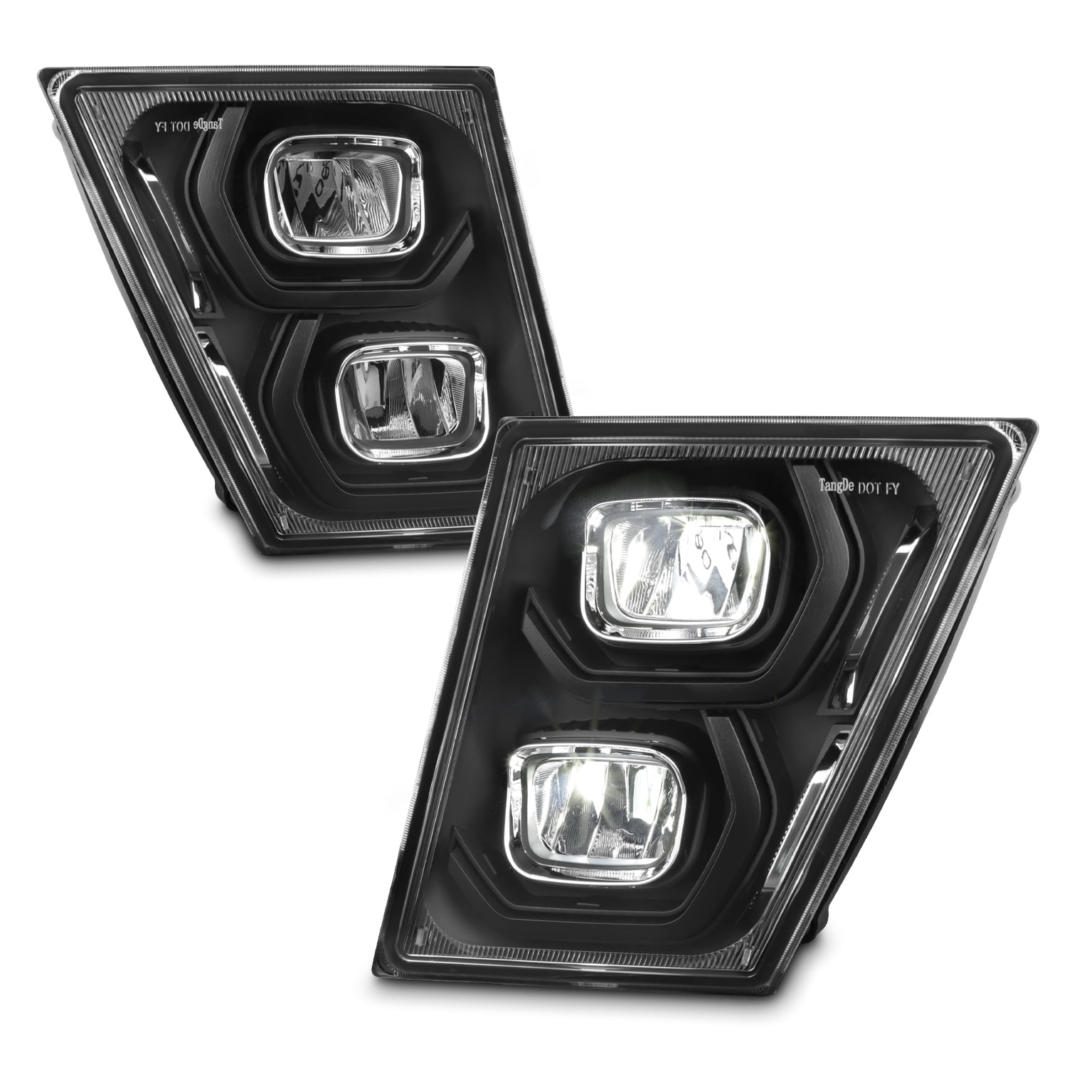 AKKON - Black Housing Fog Light Replacement Assemblies for 2003-2017 ...