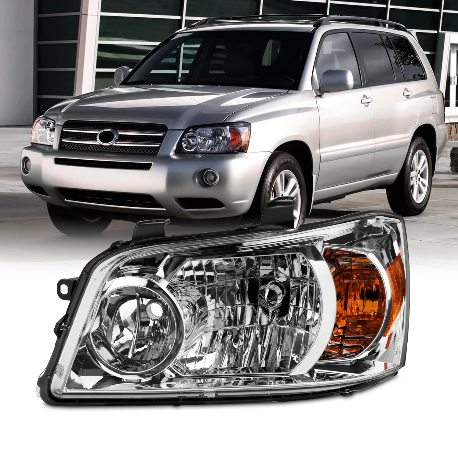 AKKON - Fit 2004-2006 Toyota Highlander SUV, Left Side Halogen Type ...