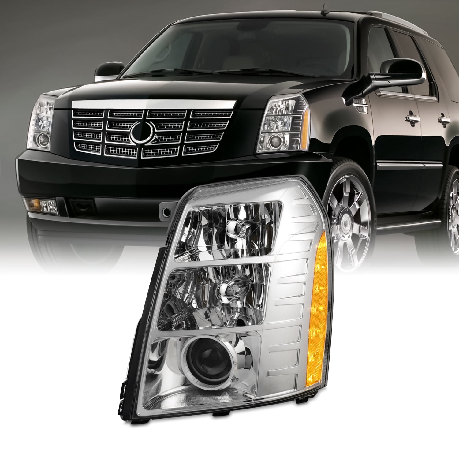 AKKON - Fit 2007-2014 Cadillac Escalade 07-14 HID Projector Headlights ...