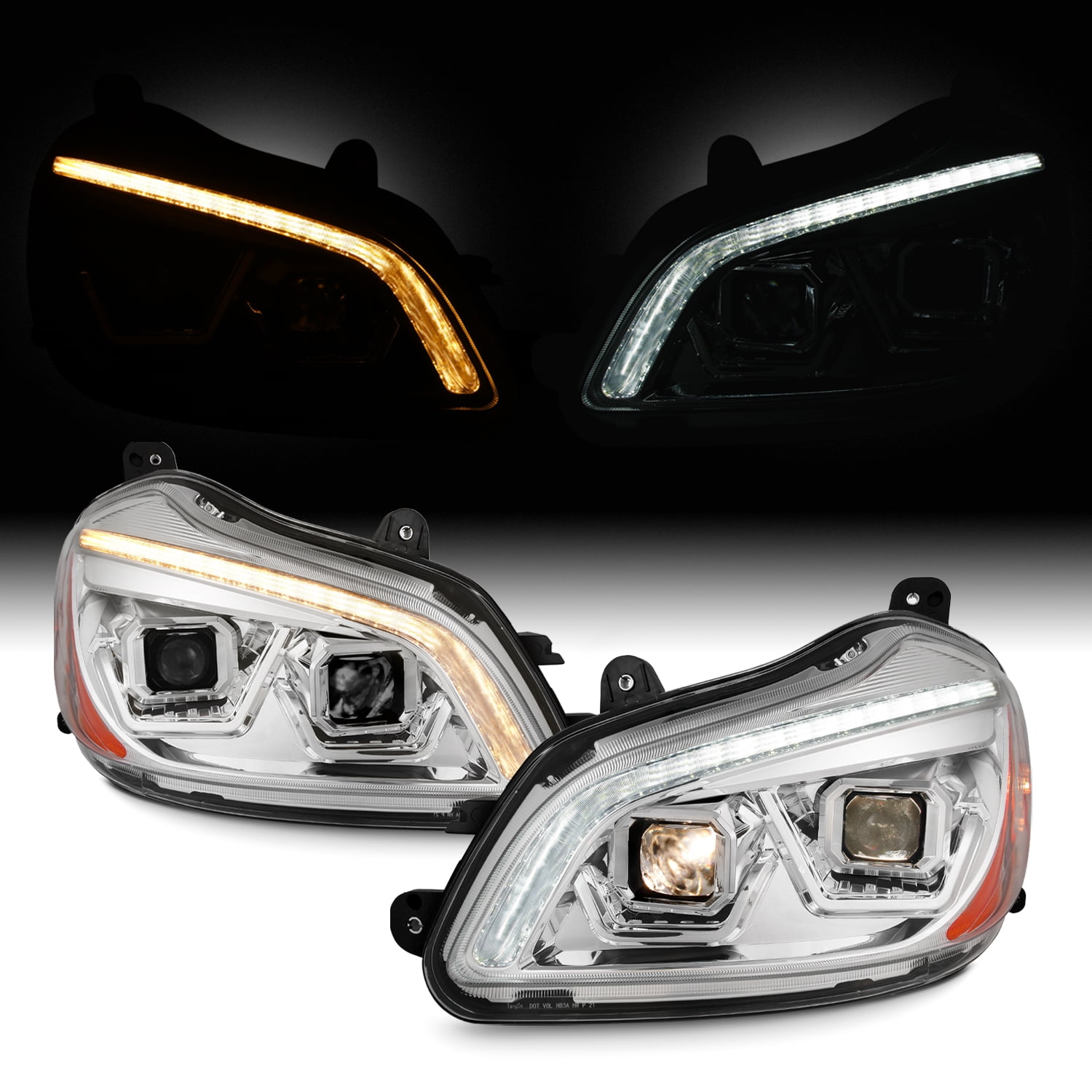 AKKON - Fit 2013-2019 Kenworth T680 Class 8 Truck LED Sequential ...