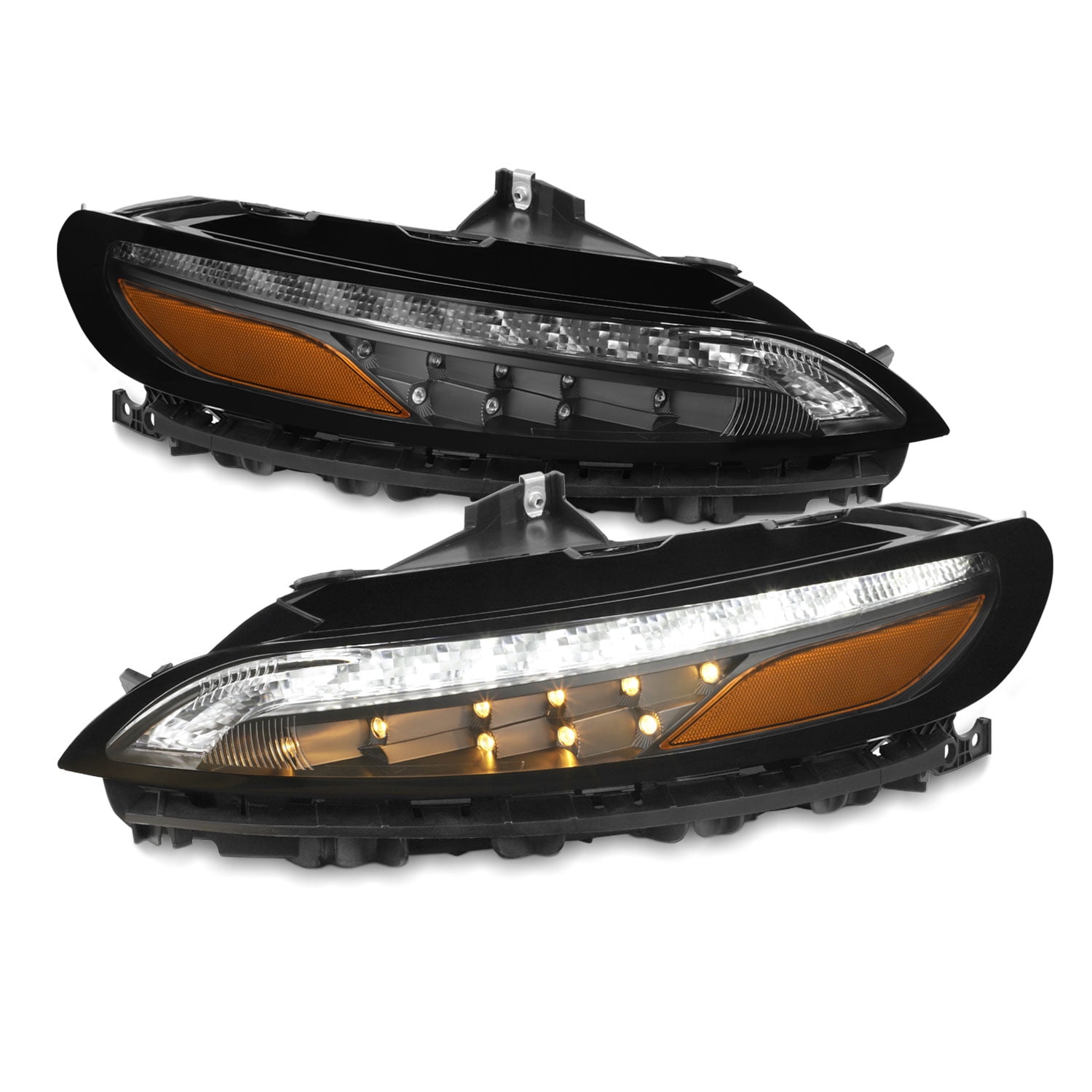 AKKON - Fit 2014-2018 Jeep Cherokee KL LED Daytime Running Lights DRL w ...