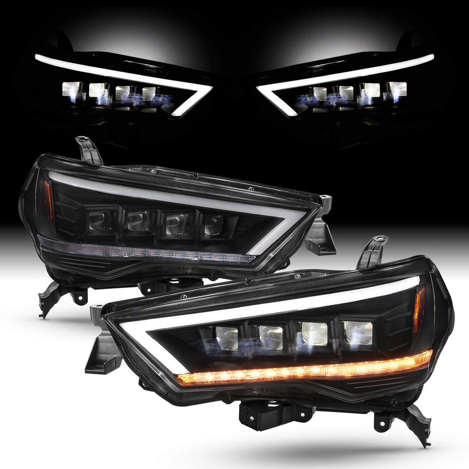 AKKON - Fit 2014-2023 Toyota 4Runner [Quad LED Module] Headlights ...