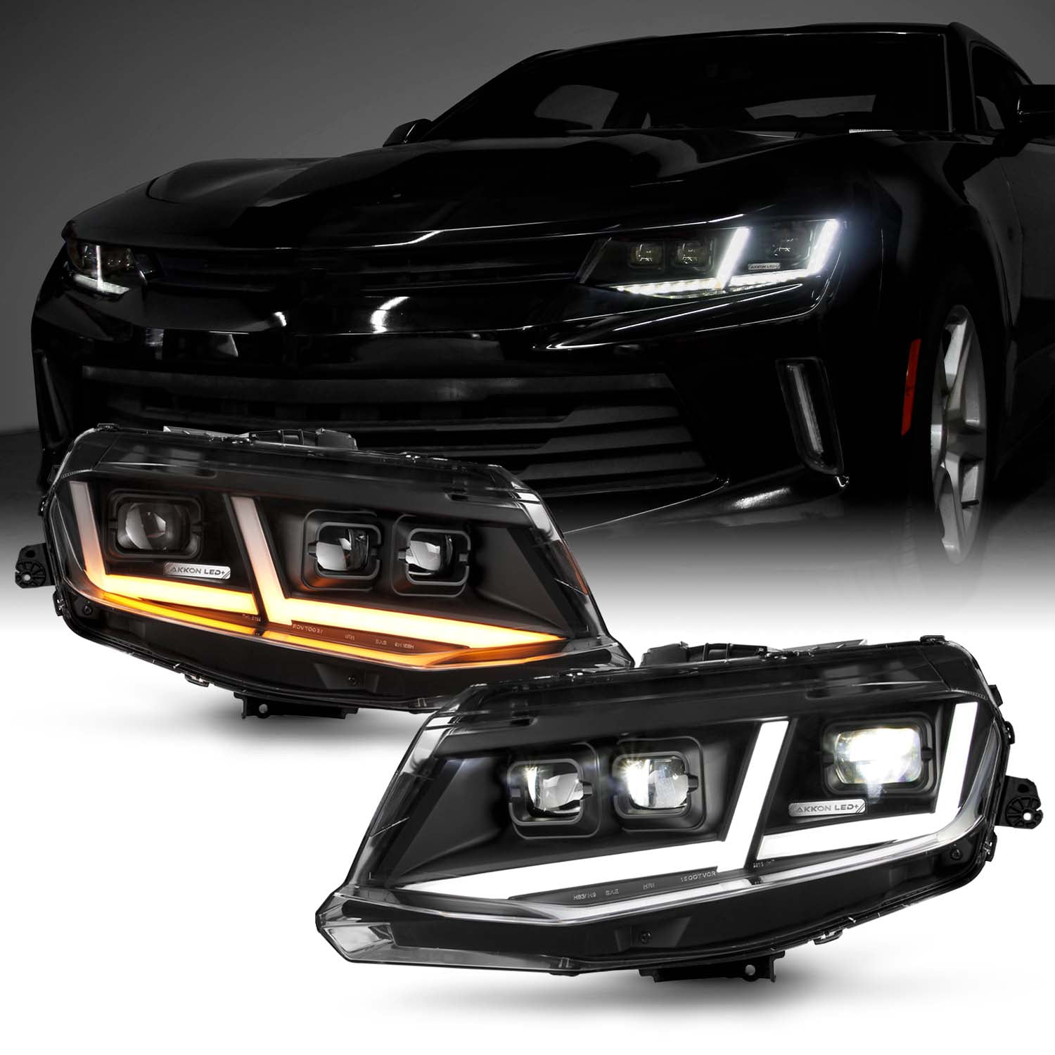 AKKON - Assembly for 2016-2018 Chevy Camaro Full LED DRL Switchback ...