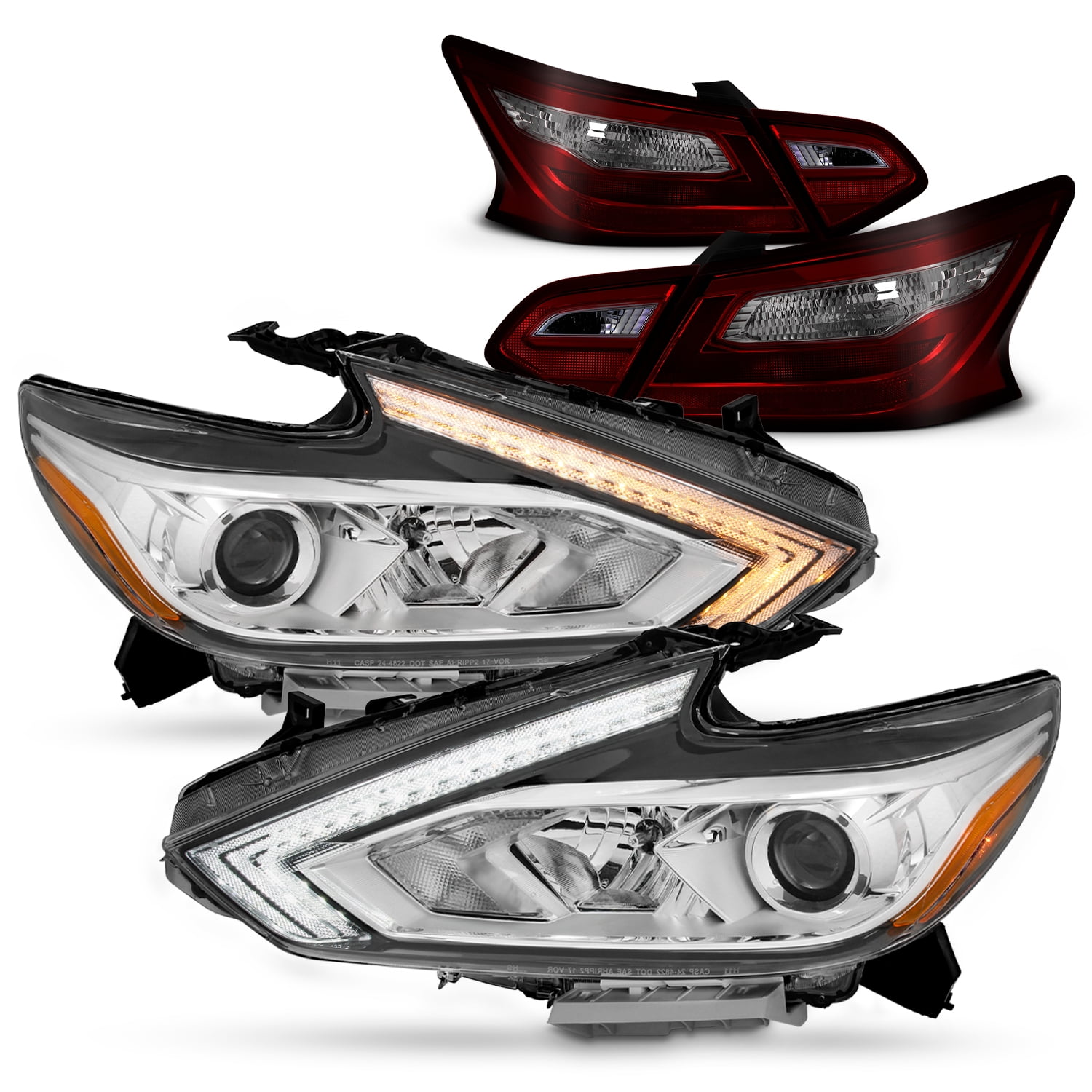 AKKON - Fit 2016-2018 Altima 4-Door OE [Halogen Type] LED/DRL ...