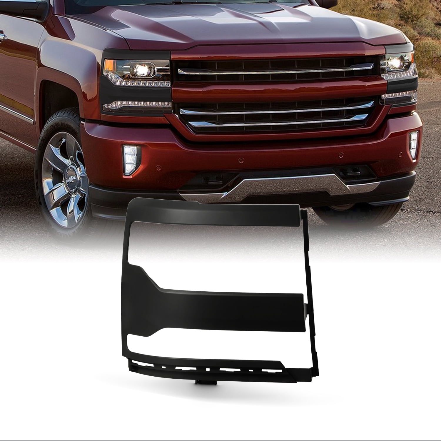 AKKON - Fit 2016-2018 Chevy Silverado 1500 2019 Silverado 1500 LD Black ...