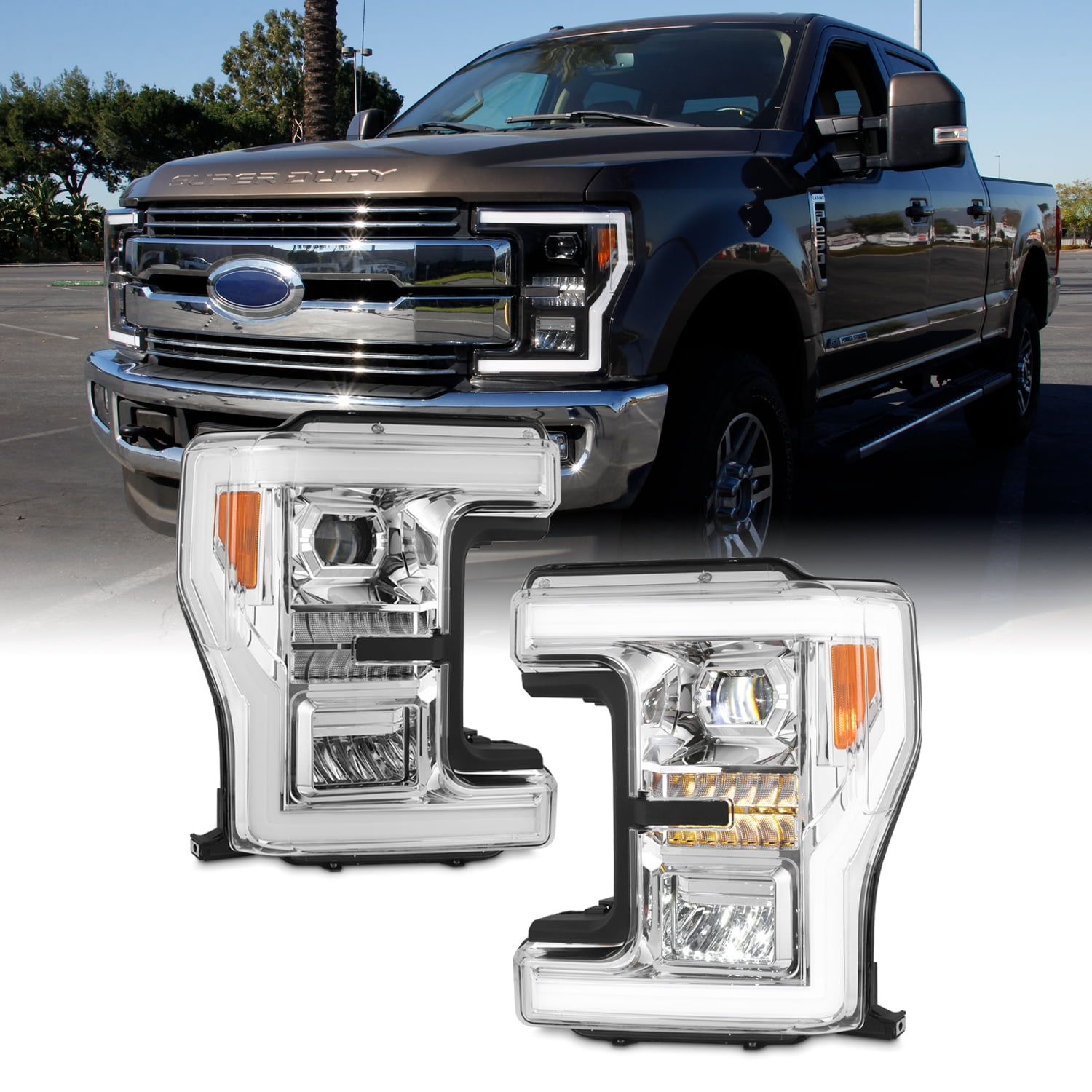 AKKON - Fit 2017-2019 Ford F250 F350 F450 F550 SuperDuty Full LED DRL Sequential Signal w ...