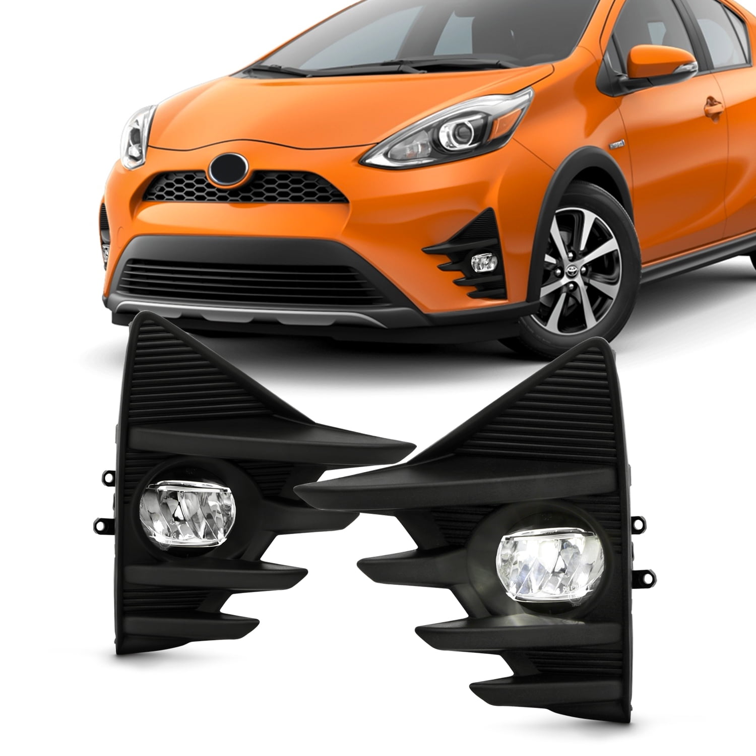 AKKON - Fit 2018 2019 Toyota Prius C Model OE Style LED Fog Lights w ...