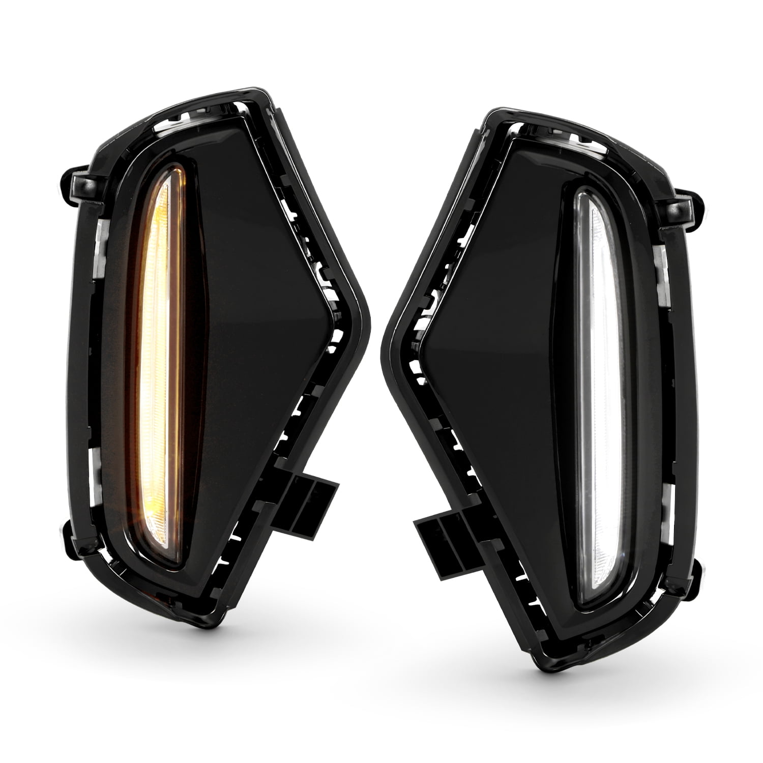 AKKON Fog Lights, Full LED Switchback, Chrome Housing Clear Lens, Fits ...