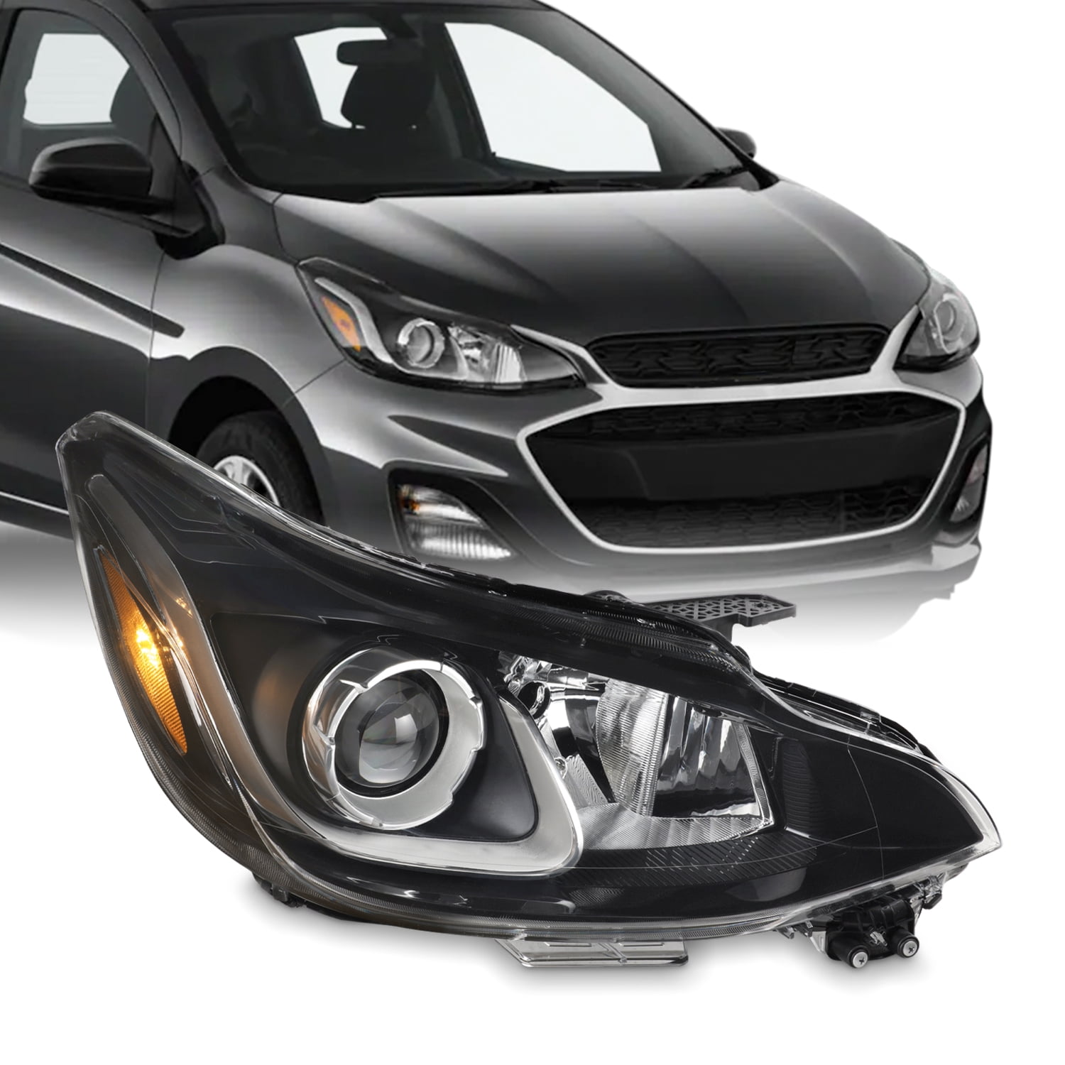 AKKON - Fit 2019 2020 2021 2022 Chevy Spark LS/LT [Halogen Type w ...