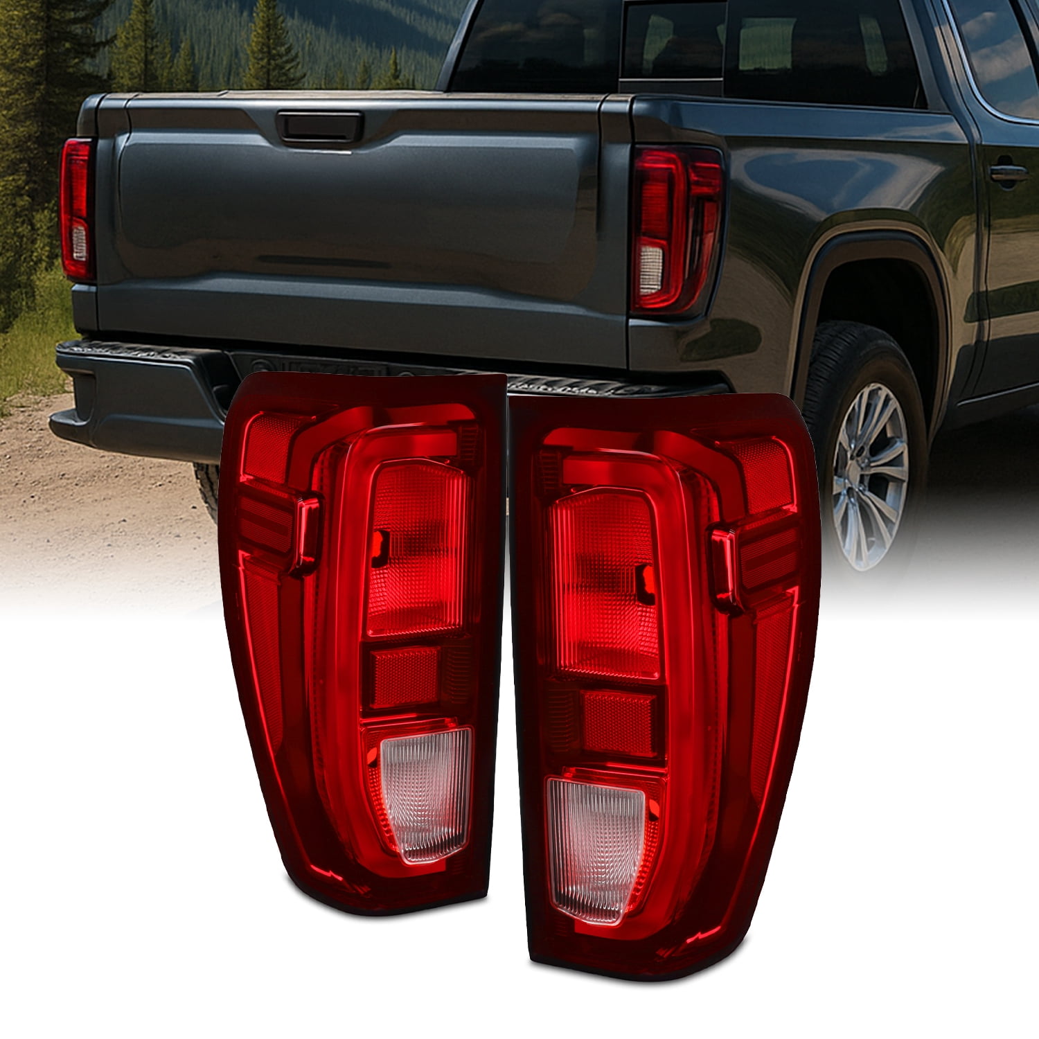 AKKON - Fit 2019-2023 GMC Sierra 19-23 1500/2500 Halogen Type Tail ...