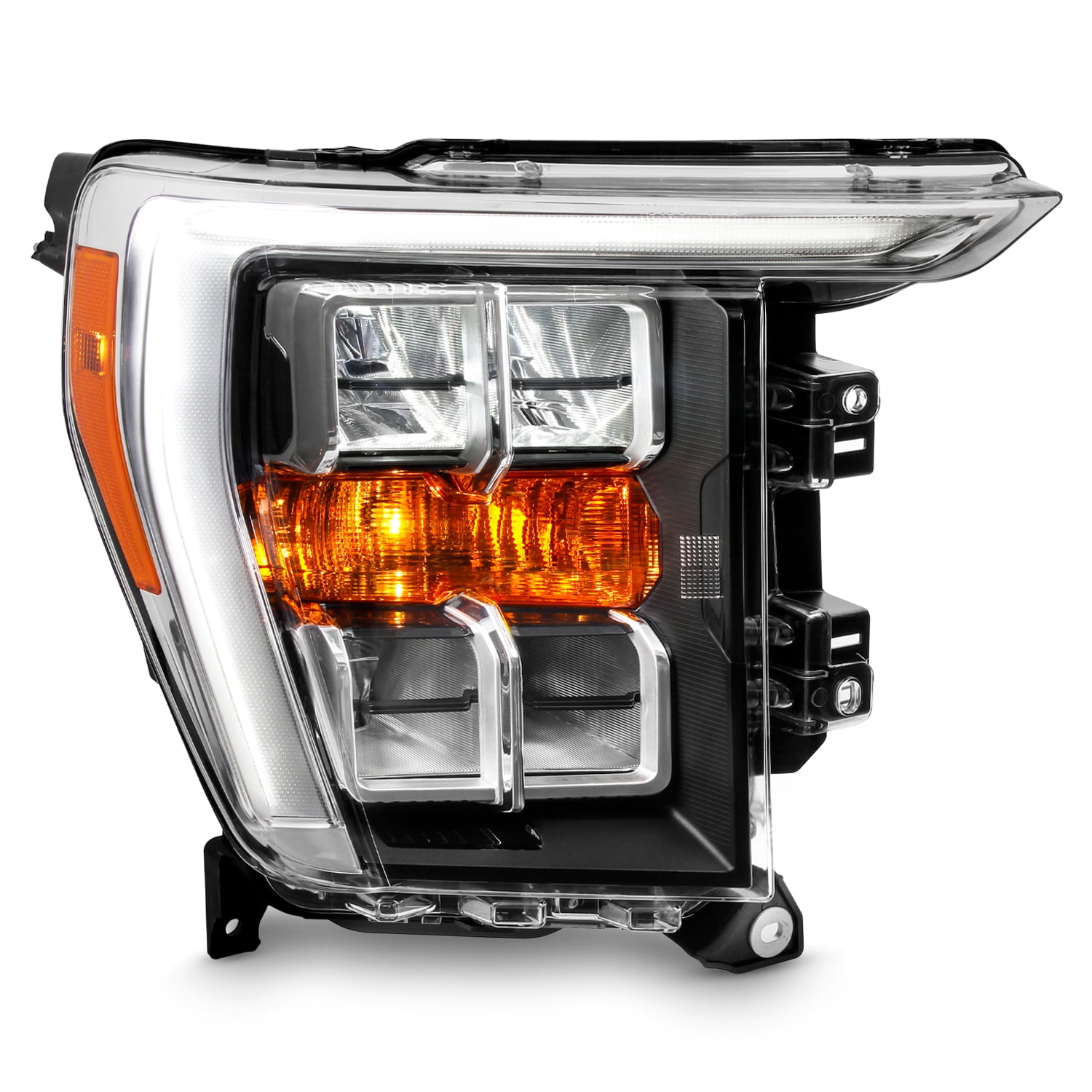 AKKON - Fit 2021 2022 2023 Ford F150 21-23 Pickup Truck Quad LED DRL w ...