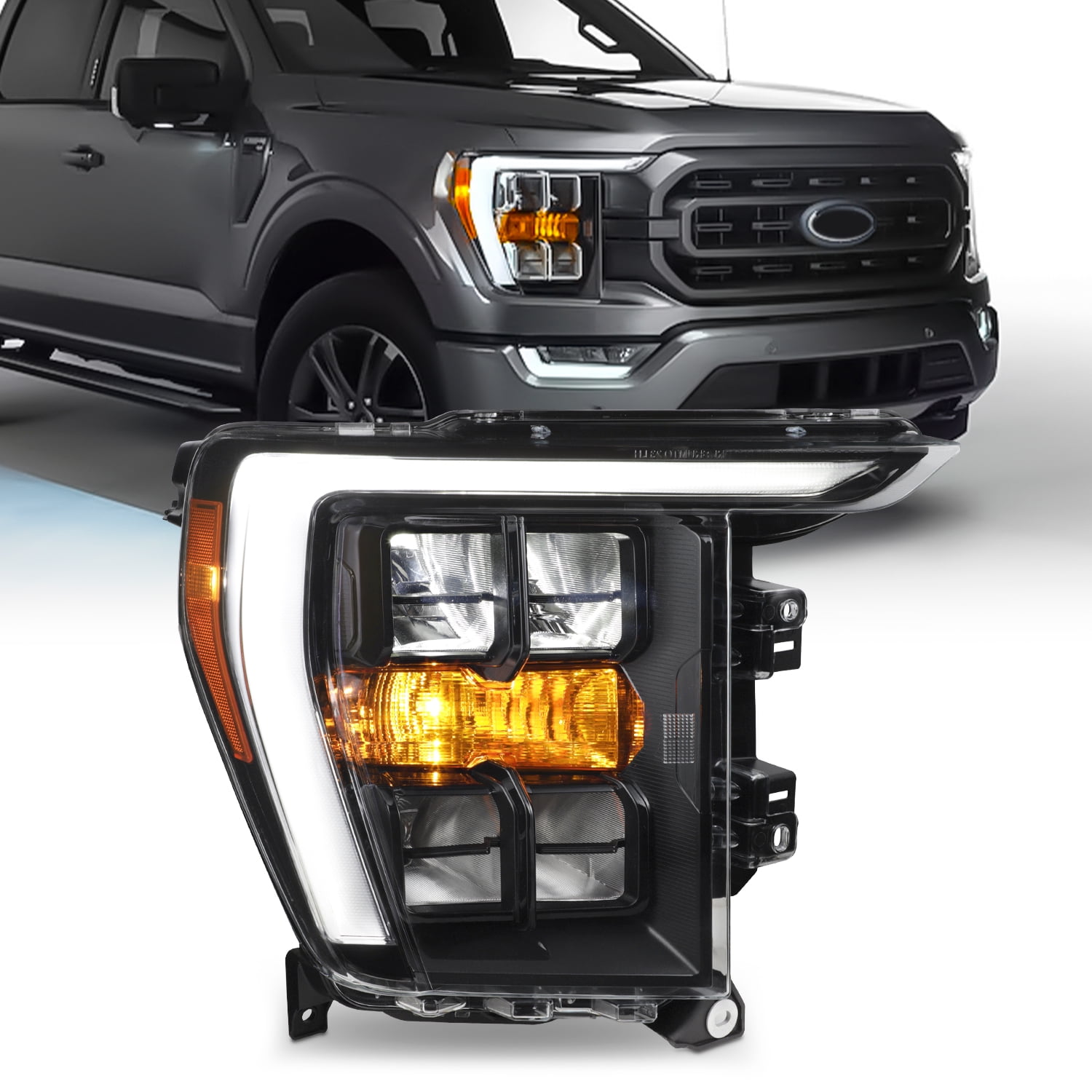 AKKON - Fit 2021 2022 2023 Ford F150 Pickup Truck Quad Beam LED w/ DRL ... AKKON - Fit 2021 2022 2023 Ford F150 Pickup Truck Quad Beam LED w/ DRL ...