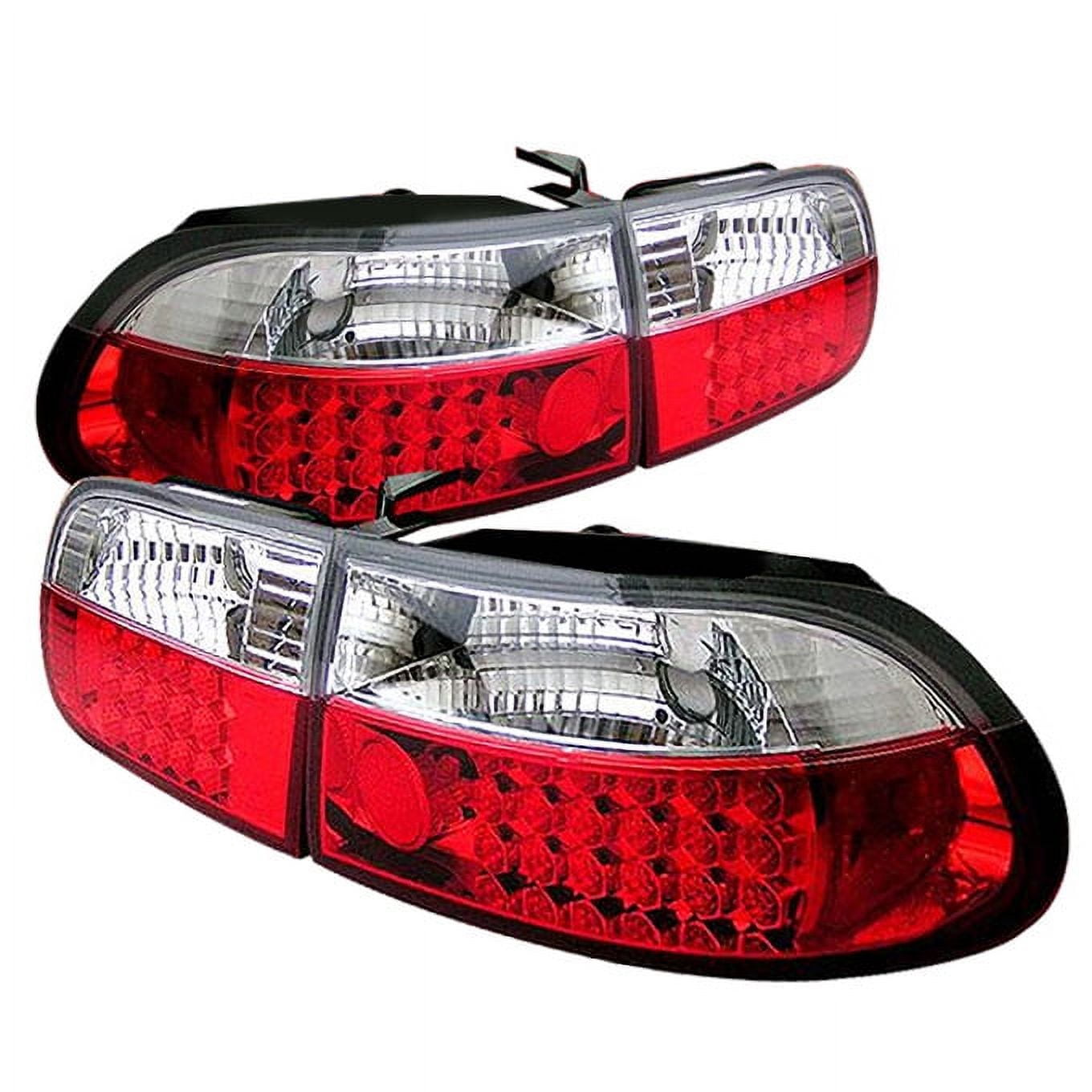 AKKON - Fits 1992-1995 Honda Civic Hatchback JDM Style Red LED Tail ...