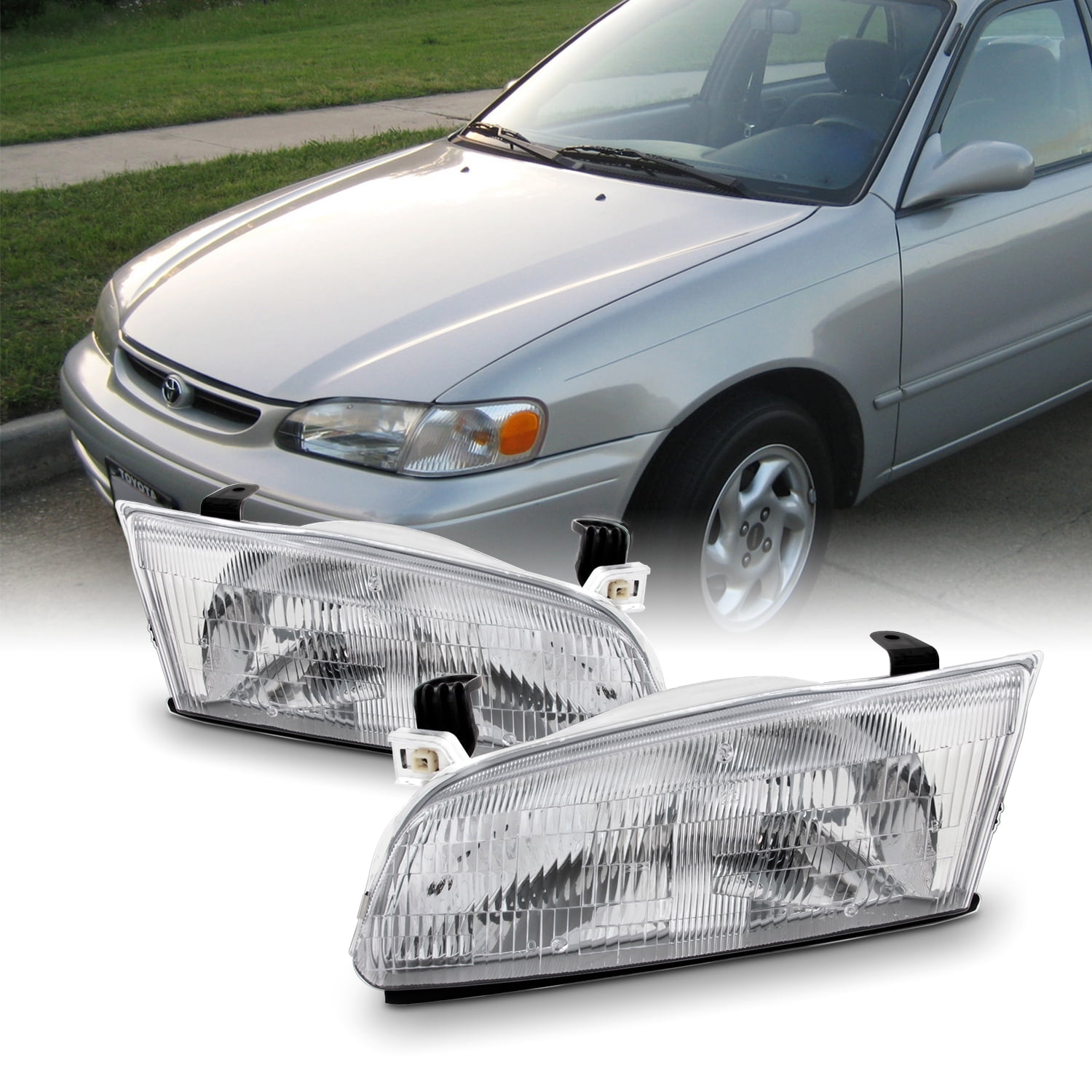 AKKON - Fits 1997 1998 1999 Toyota Camry Front Headlamps Headlights ...