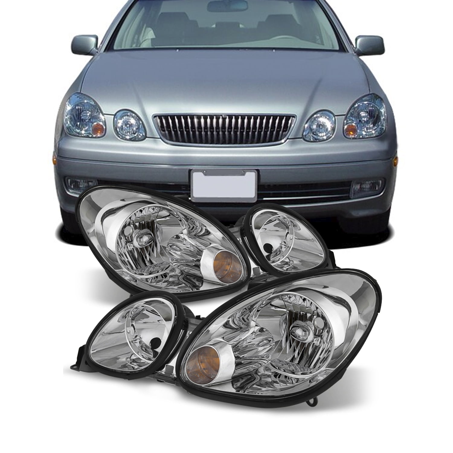 AKKON - Fits 1998-2005 Lexus GS300 1998-2000 GS400 01-05 GS430 [Halogen ...